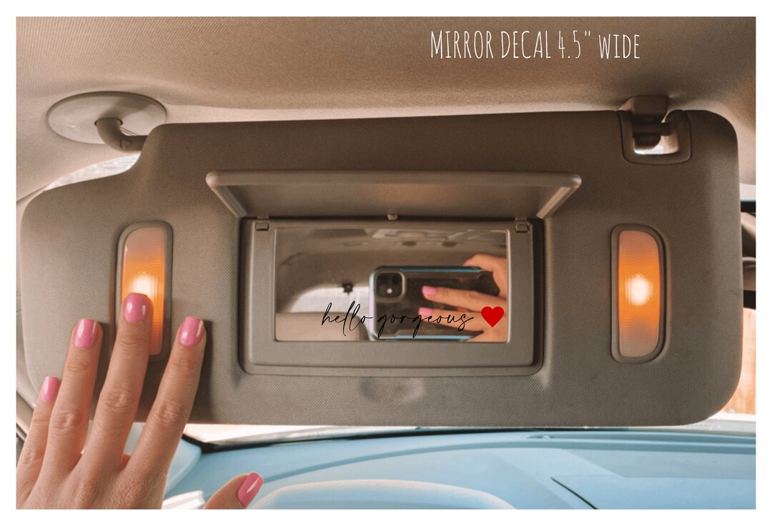Hello Beautiful Rear View Mirror Decal, Mirror Sticker, Mirror Decal - Etsy