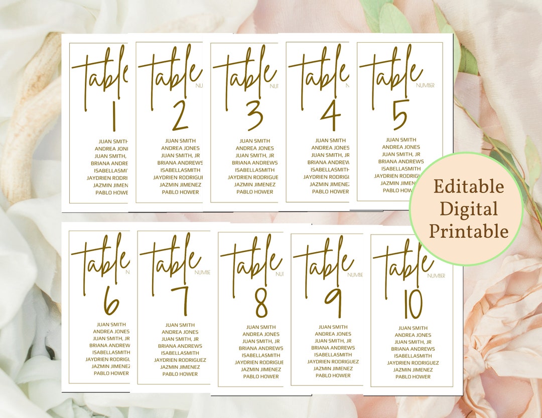 Seating Chart Printable Template, Editable Wedding Seating Chart, Table ...