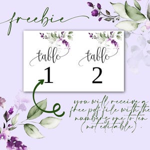 EDITABLE DOWNLOAD Wedding Table Numbers 5x7, Printable Wedding Table ...
