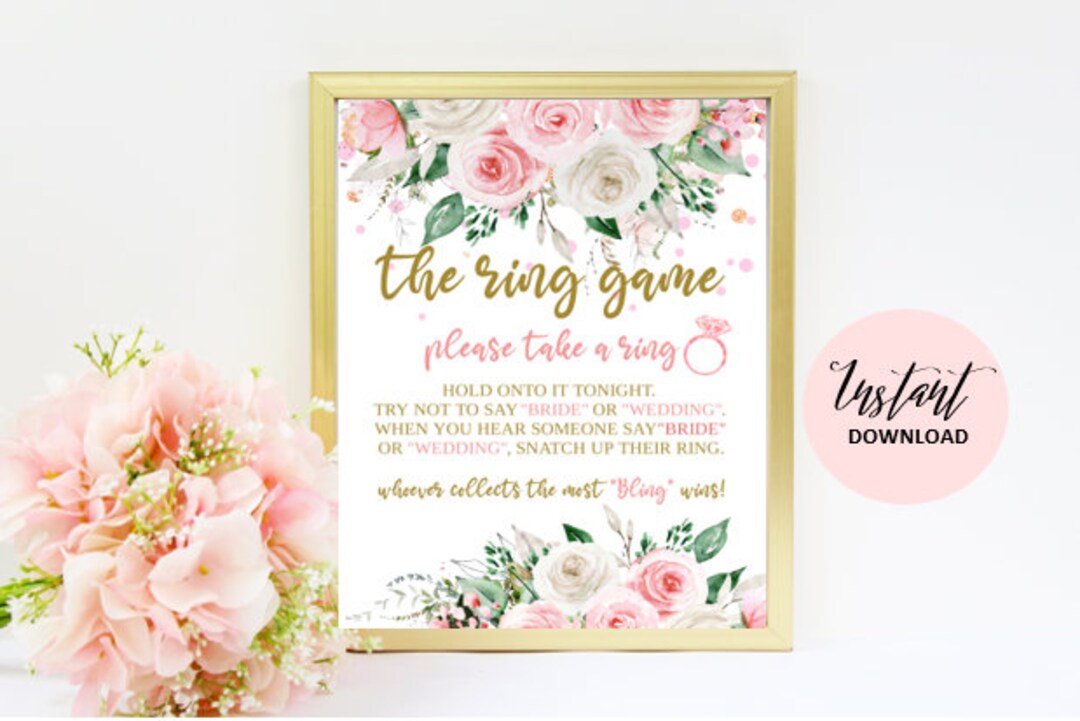 INSTANT DOWNLOAD the Ring Game PDF, Bridal Shower Games, Bridal Shower ...