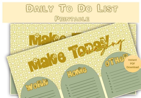 To Do List Printable Make Today Amazing Printable to Do - Etsy