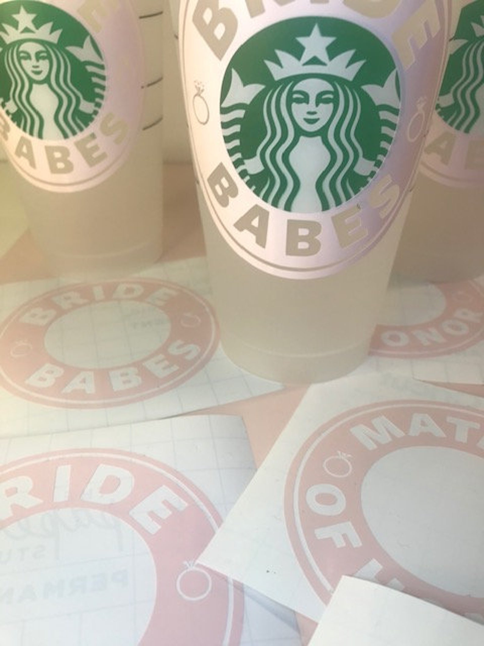 Starbucks Bridal Decals Wedding Party Decals Bridesmaid | Etsy