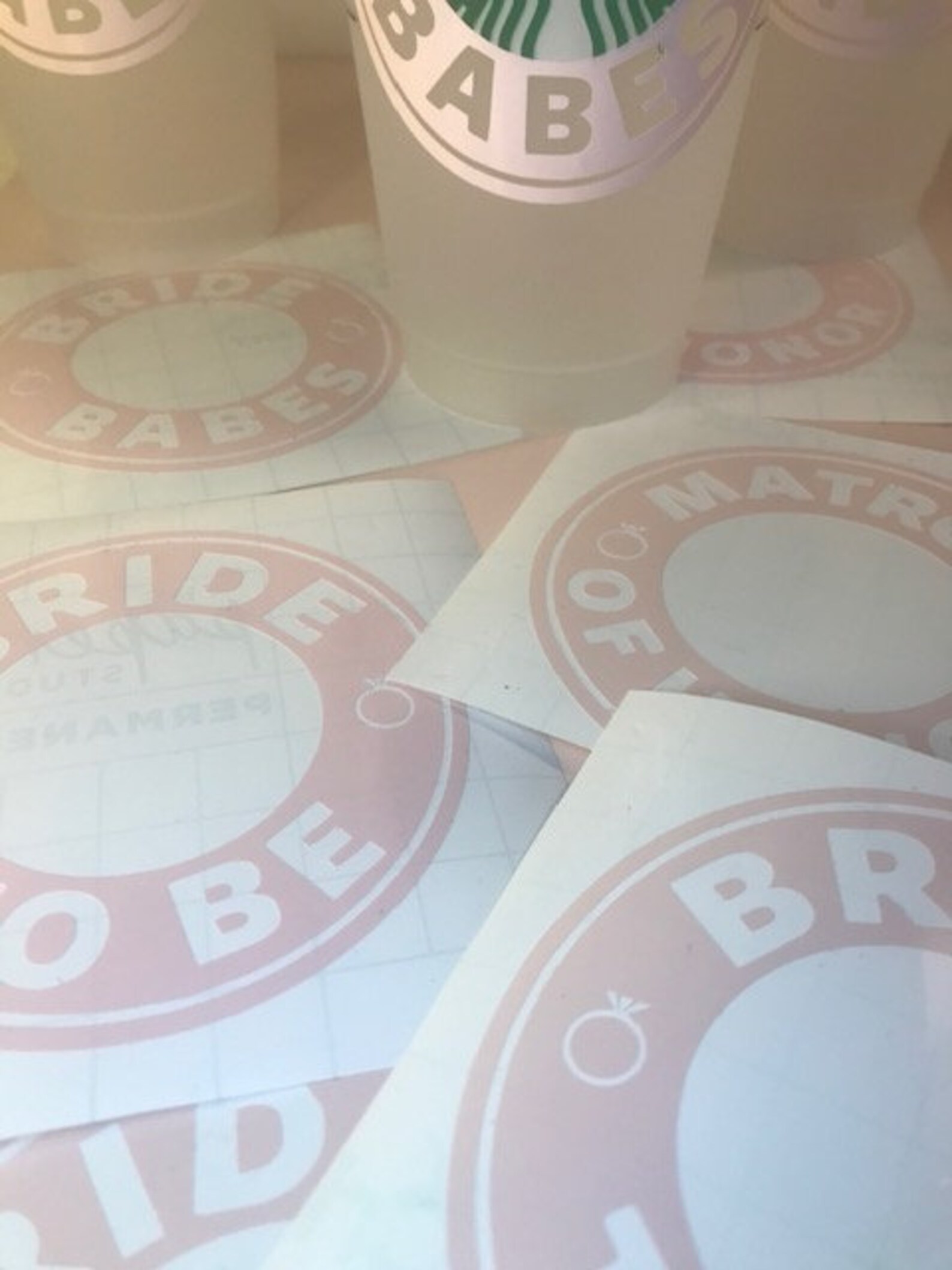 Starbucks Bridal Decals Wedding Party Decals Bridesmaid - Etsy