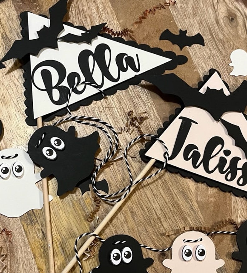 Mini Halloween Ghost Banner Halloween banner Halloween | Etsy