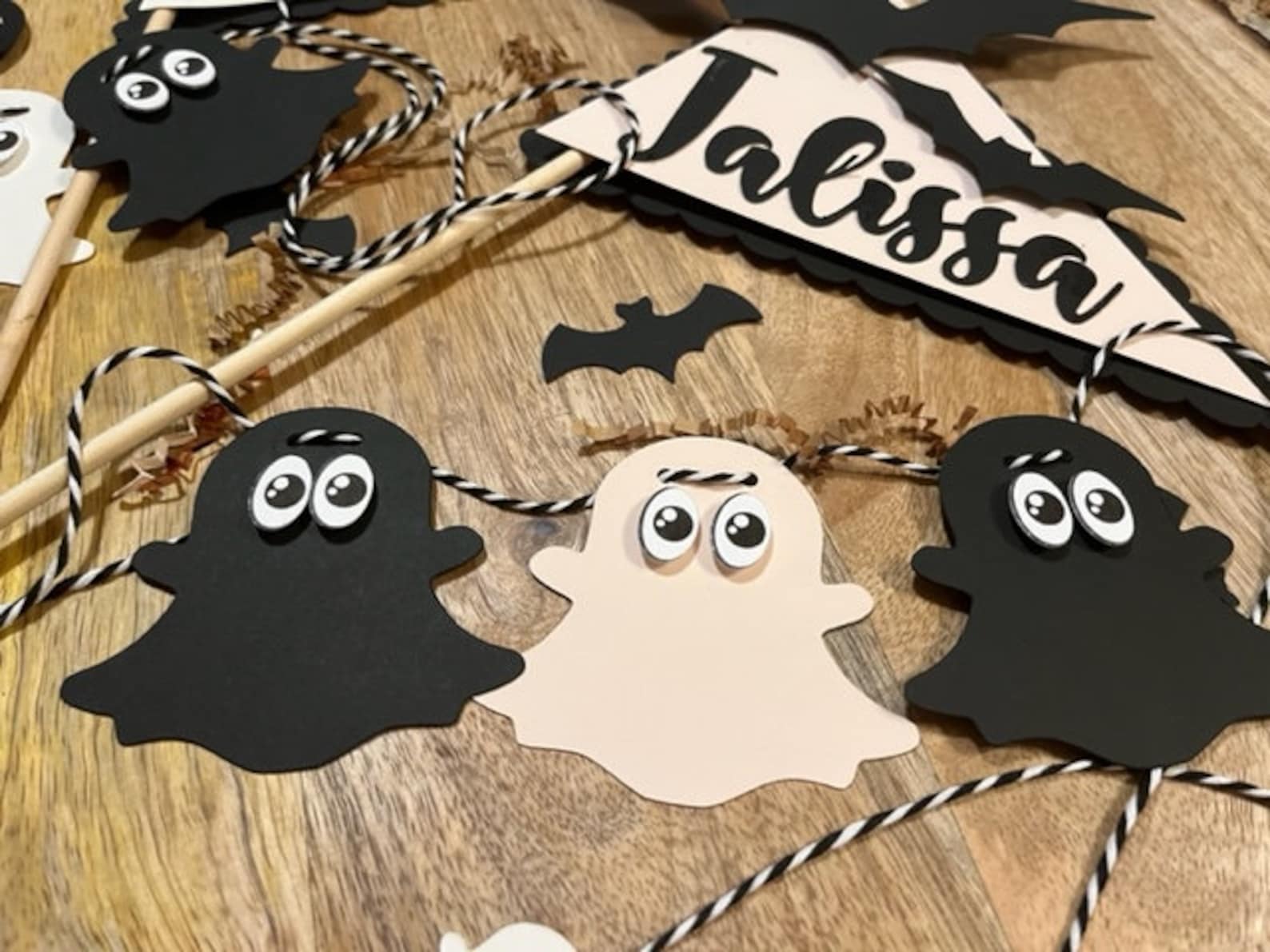 Mini Halloween Ghost Banner Halloween banner Halloween | Etsy