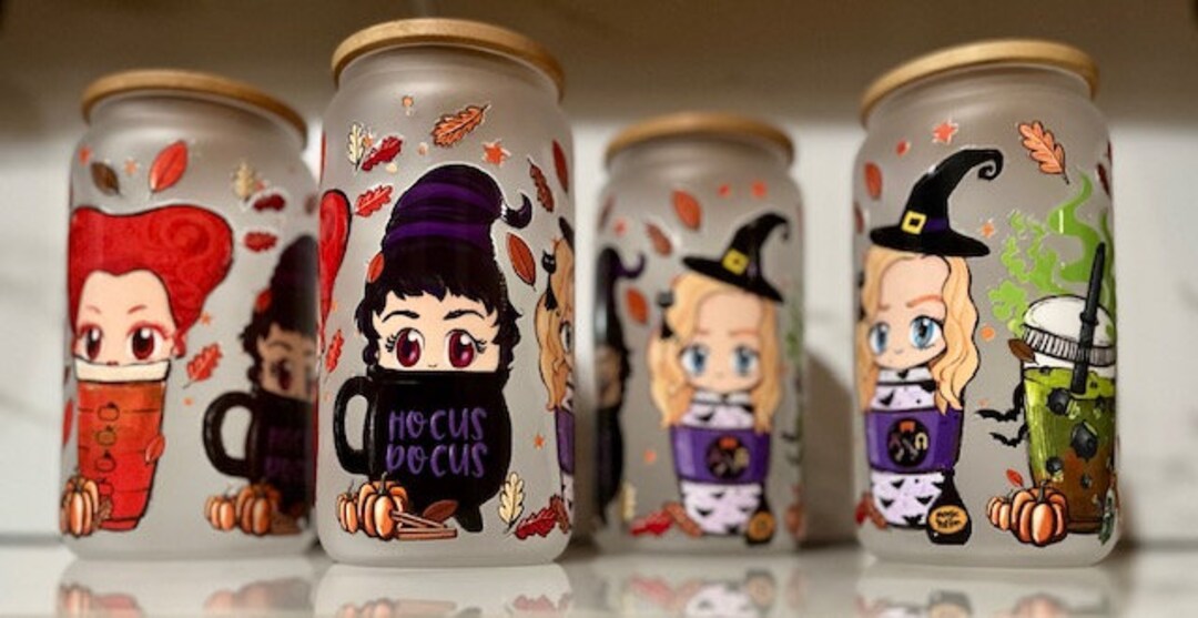 Hocus Pocus Halloween Cup With Lid and Straw, Hocus Pocus Cup - Etsy