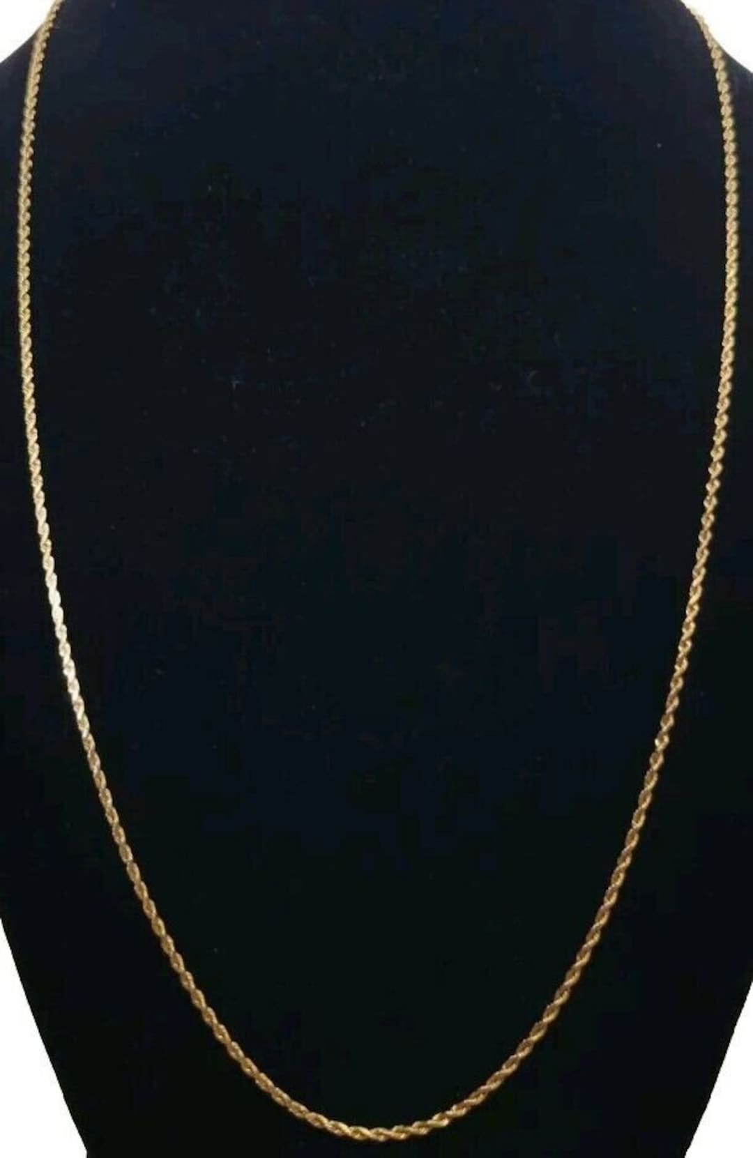 14k Yellow Gold Twisted Rope Chain Necklace Diamond Cut 22in 1.5mm - Etsy