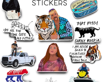 Vinyl Sticker Joe Exotic Tiger King Here Kitty Kitty - Etsy