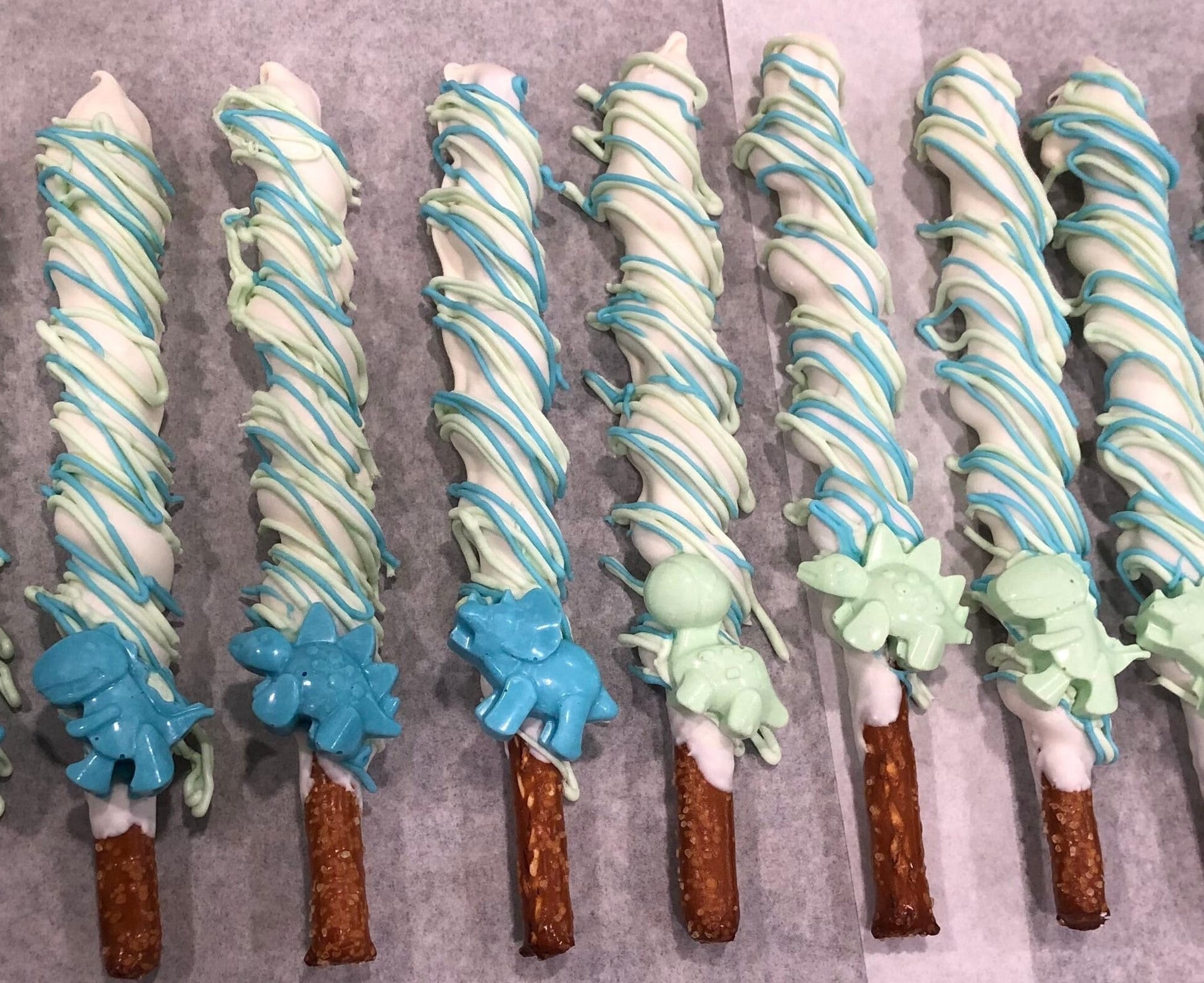 Dinosaur Party, Chocolate Dinosaur Pretzels, Jurassic Park, First ...