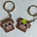 Pair of Toast Buttered Toast Cute Perler Bead Best Friends Keychains - Etsy