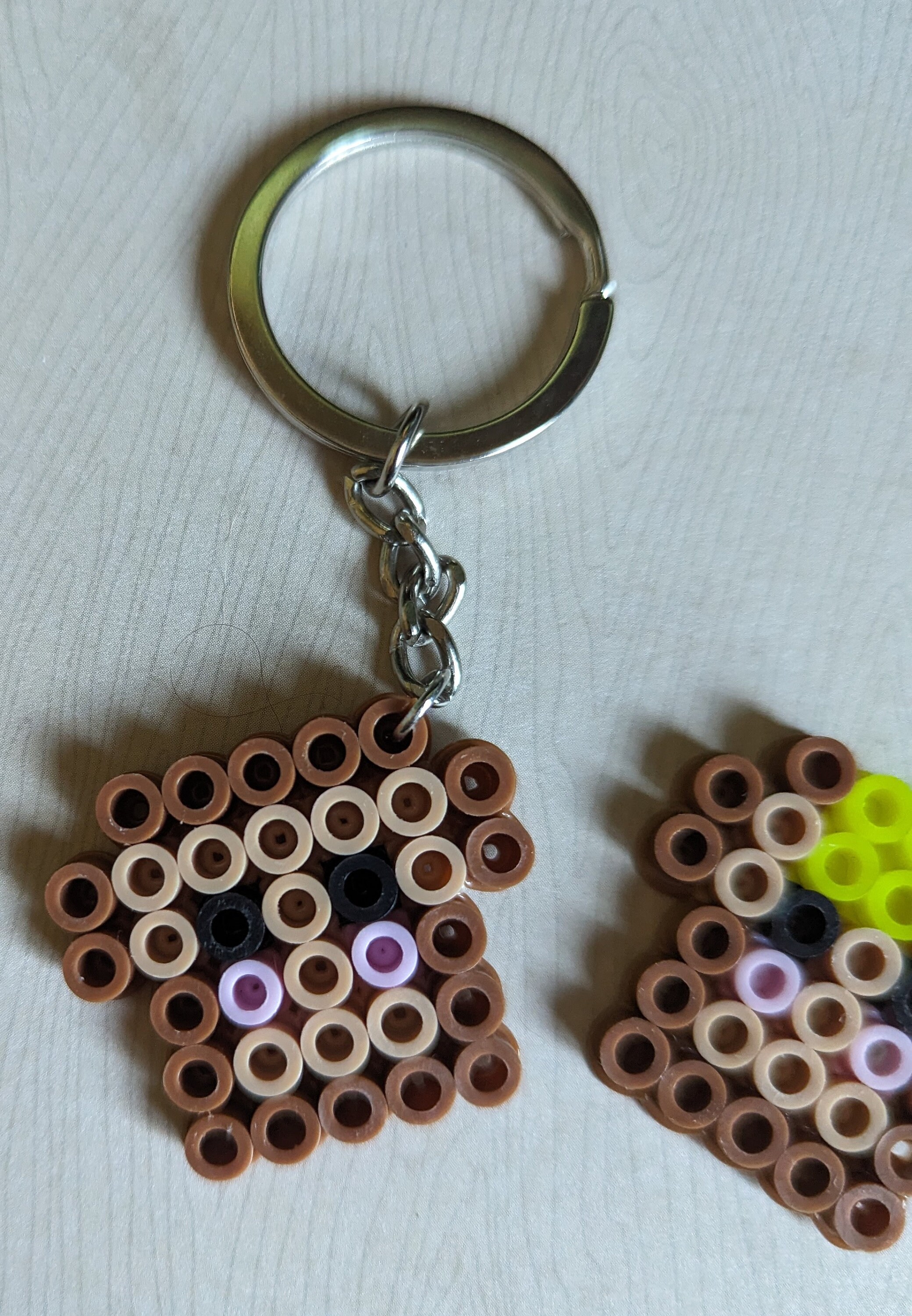 Pair of Toast Buttered Toast Cute Perler Bead Best Friends Keychains - Etsy