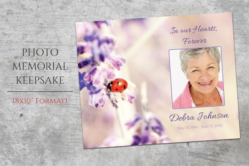 Printable Photo Memorial Keepsake Template Editable With Microsoft Word ...