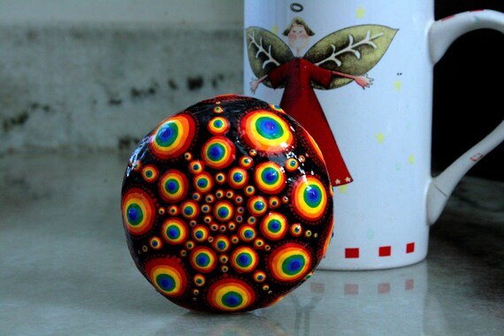 Good Luck Painted Stone Rainbow Art Gifts Rainbow Colors | Etsy