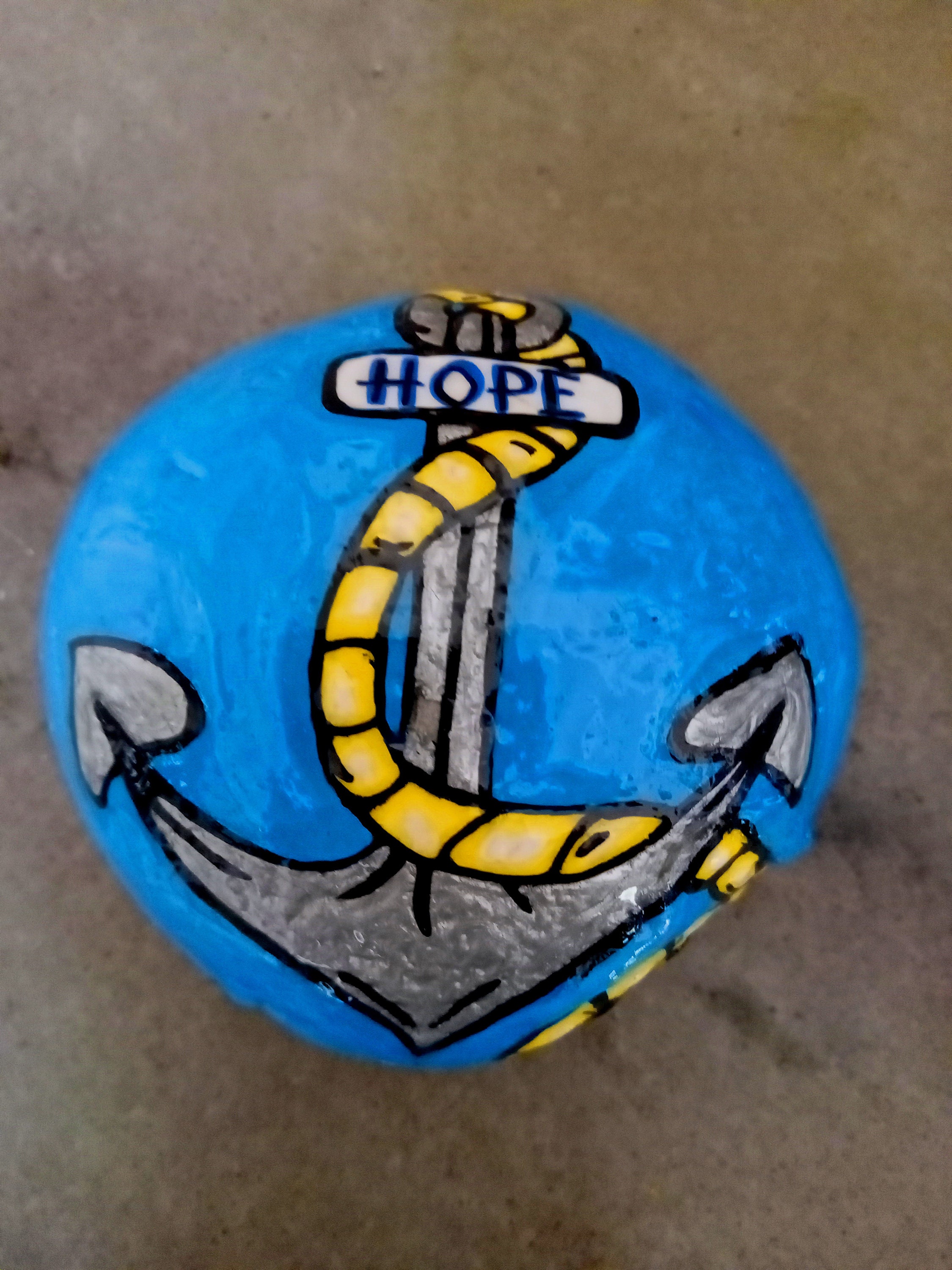 Beach Home Anchor Painting, Nautical Artwork, Painted Rhode Island ...