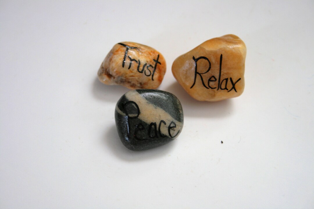 Small Pebbles Hand Painted Motivational Gift, Inspiring Pocket Stones ...