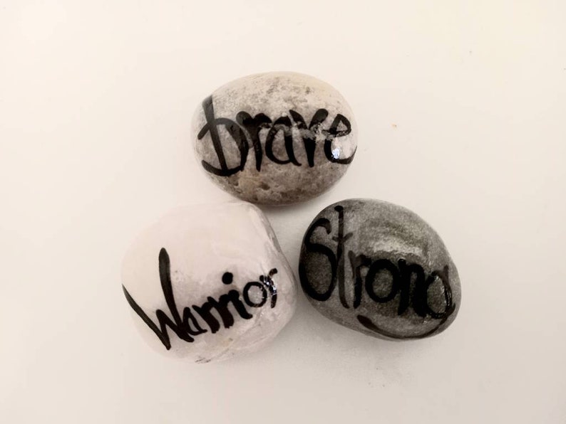 Healing Stones Cancer Survivor Gift Small Painted Rocks - Etsy