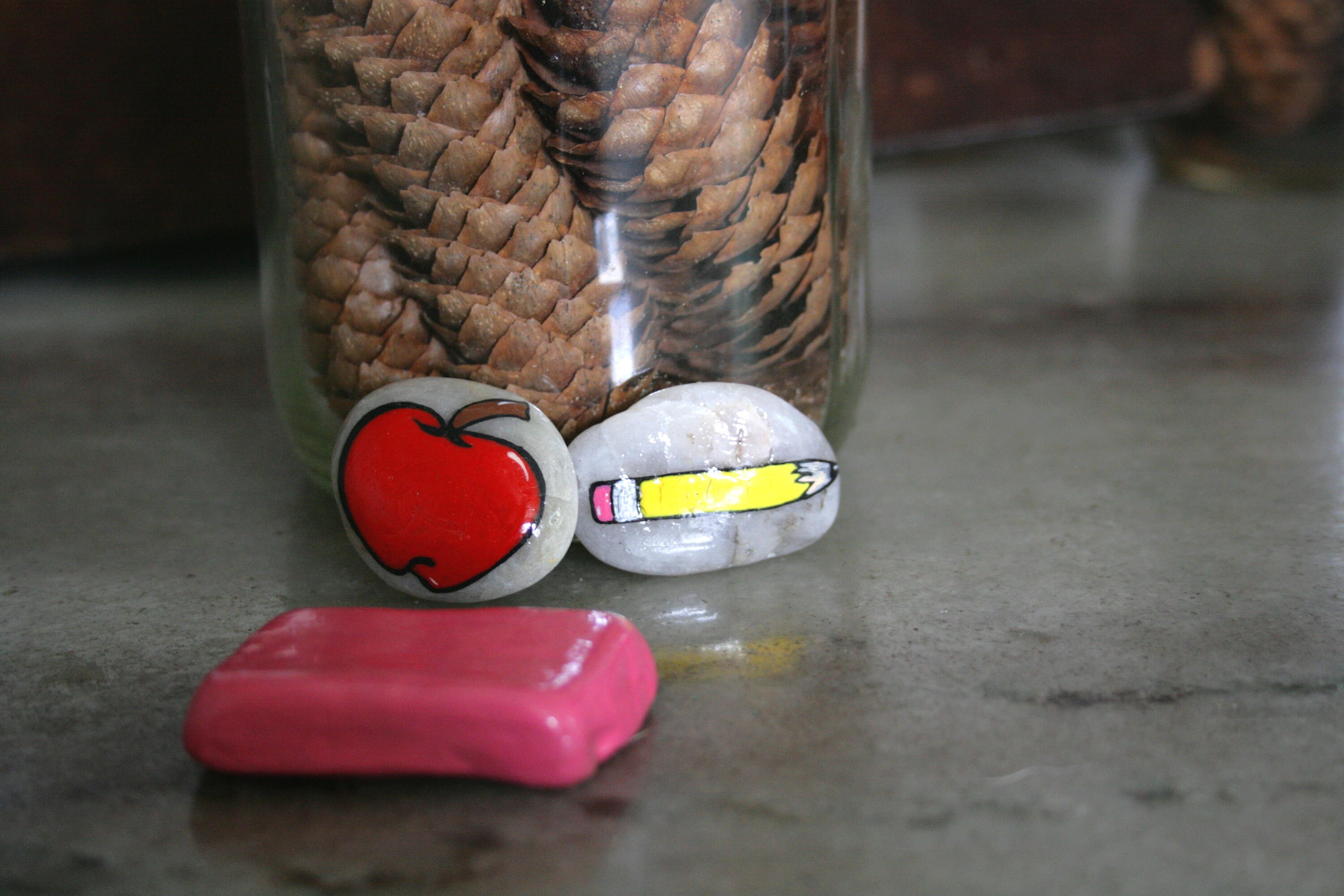 Teacher Appreciation Gift Red Apple Painted Rock Favorite - Etsy