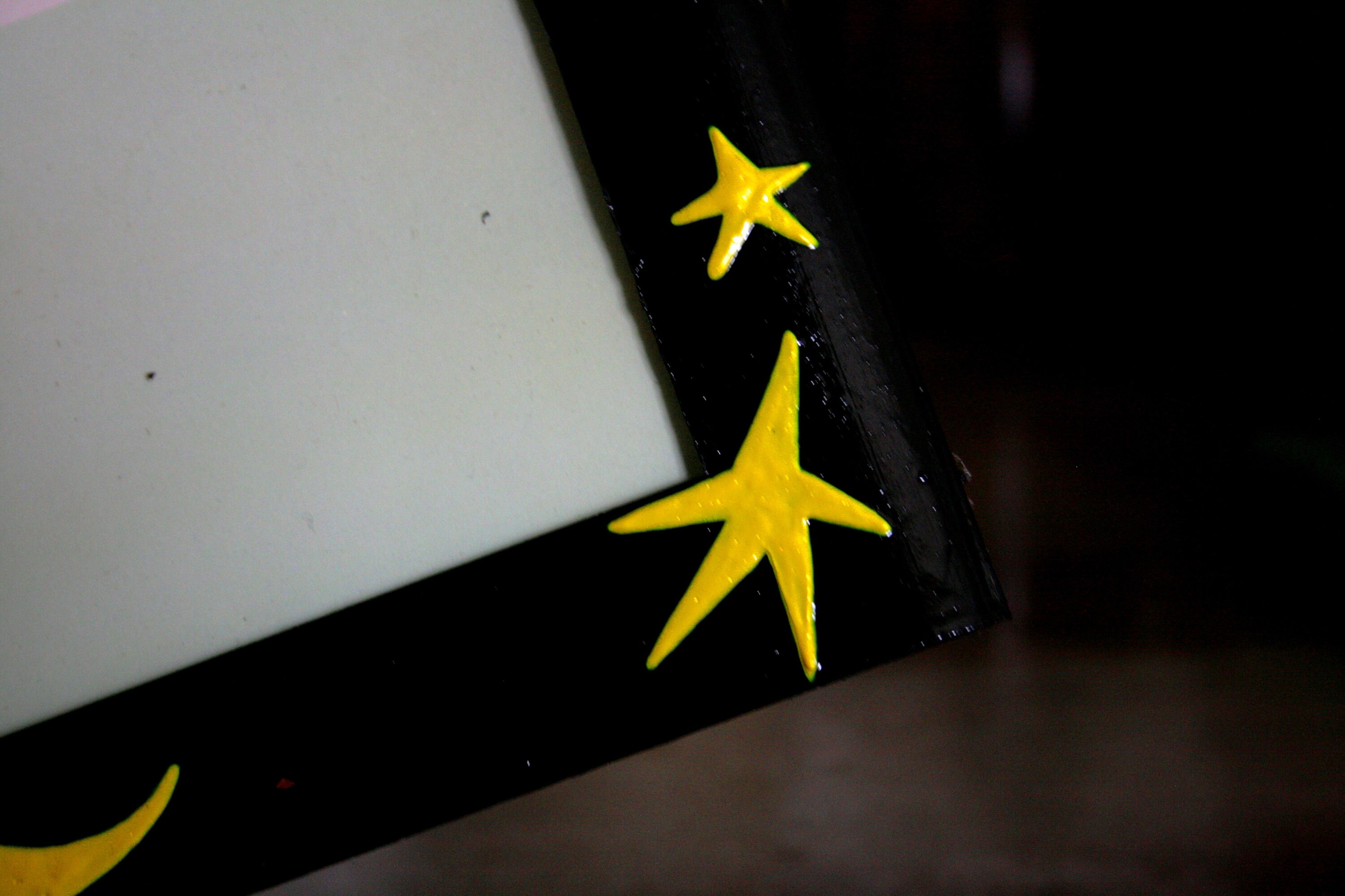 Moon and Stars Painted Picture Frame, Black Photo Frame Love You to the ...