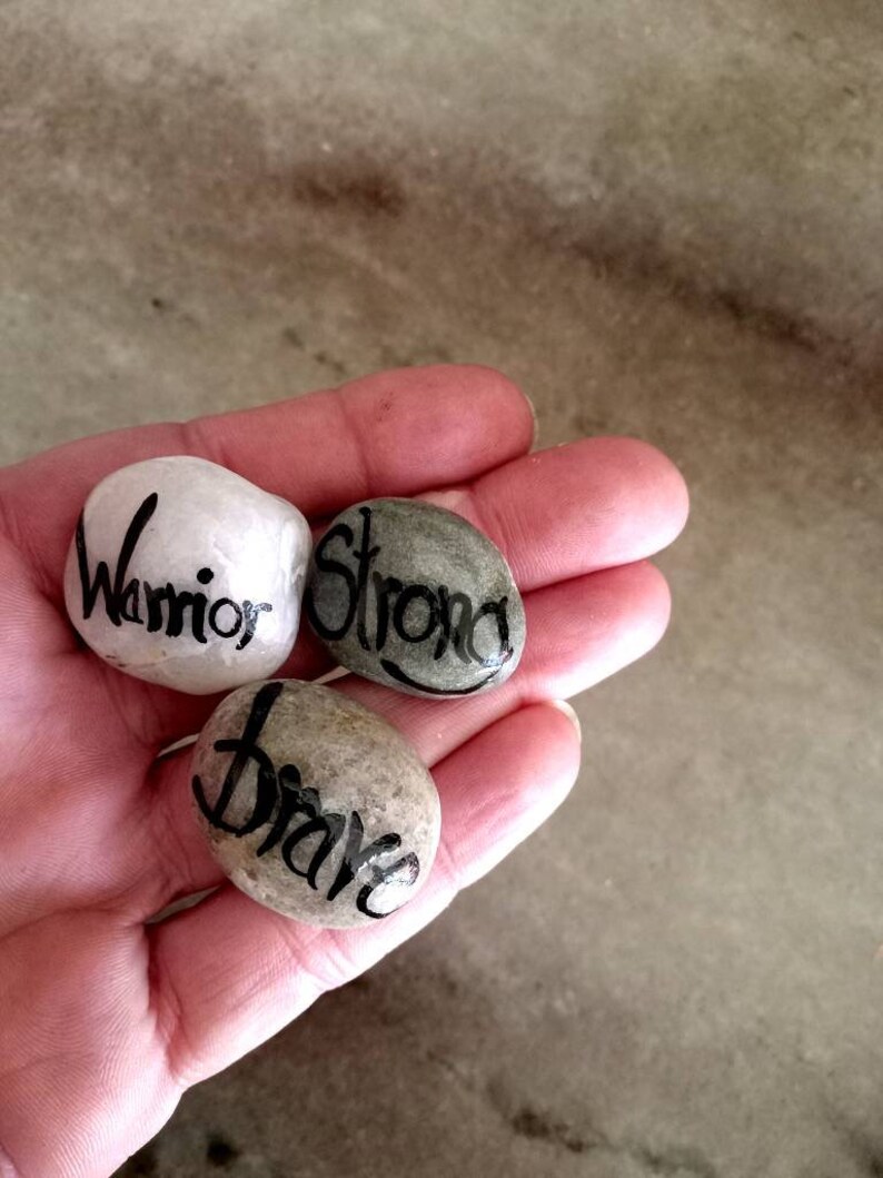 Healing Stones Cancer Survivor Gift Small Painted Rocks - Etsy