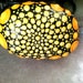 Lemon Fruit Pattern Painted Rock Paperweight, Yellow and Black Home ...