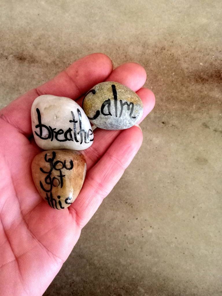 Inspirational Hand Painted Beach Rocks Spiritual Gift for - Etsy