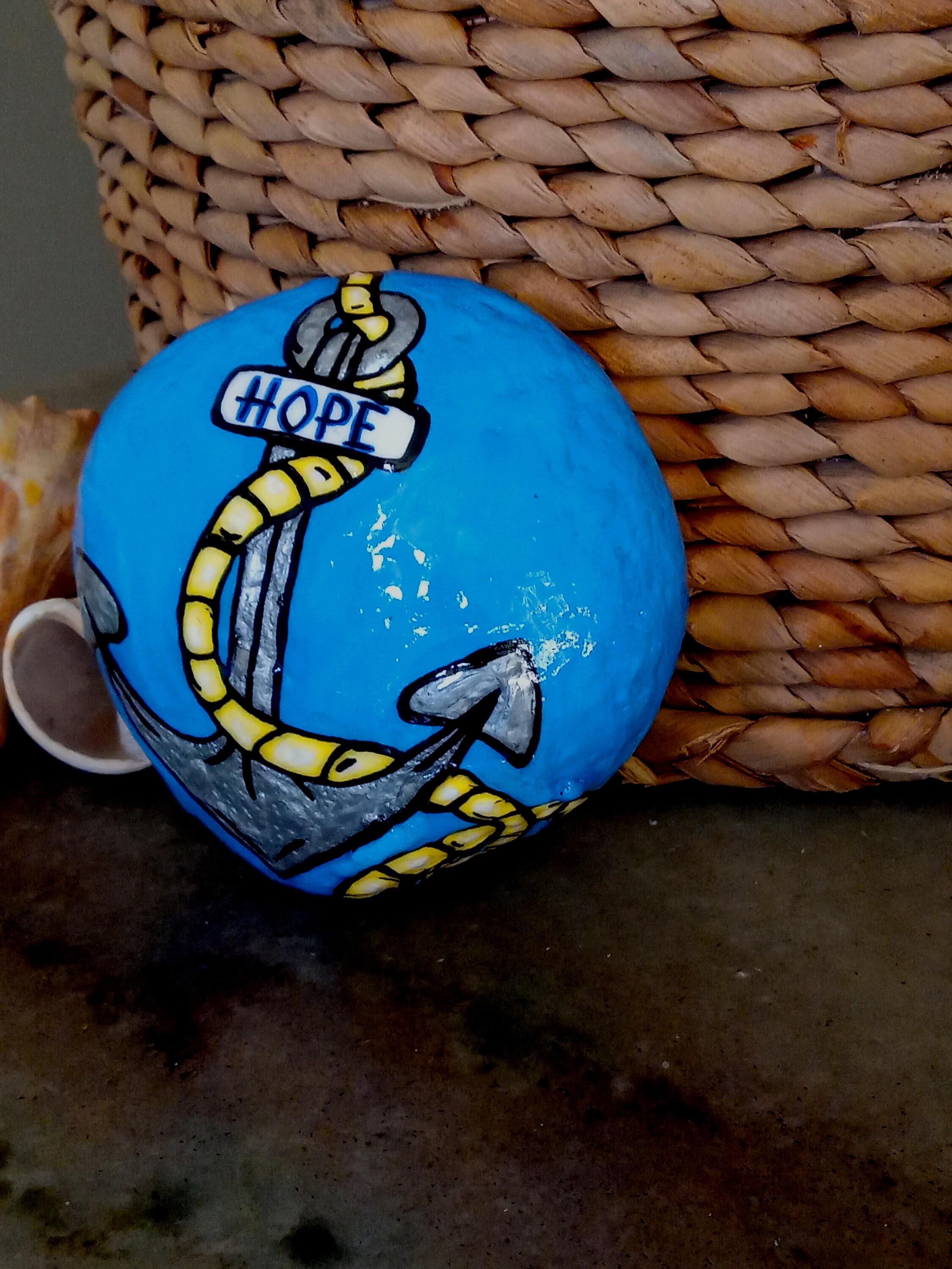 Beach Home Anchor Painting, Nautical Artwork, Painted Rhode Island ...