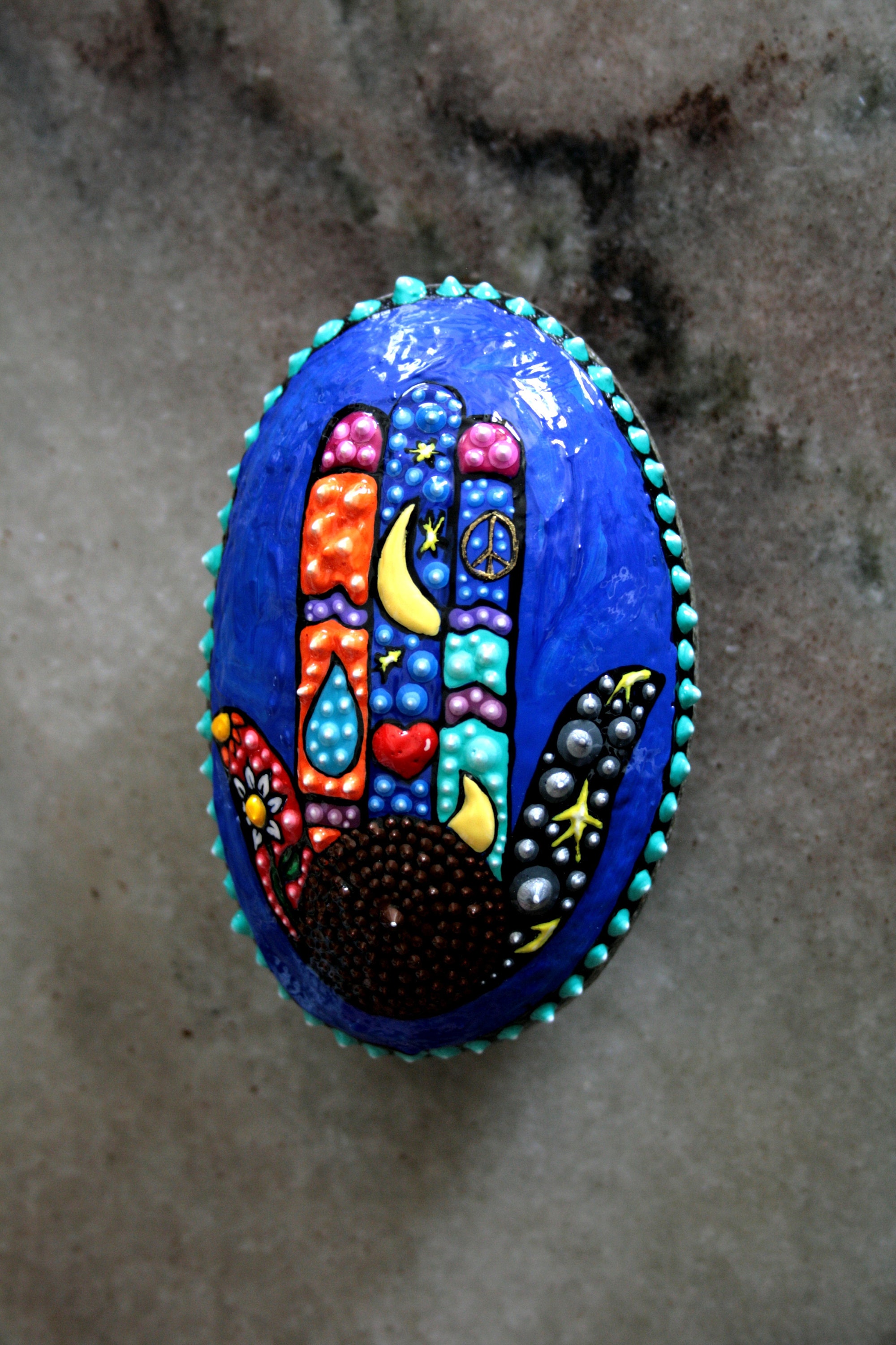 Hamsa Palm Hand Painted Rock Yoga Studio Decor Yoga Symbols | Etsy
