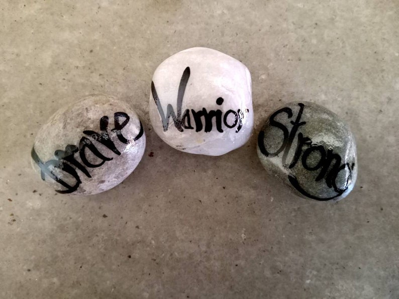 Healing Stones Cancer Survivor Gift Small Painted Rocks - Etsy
