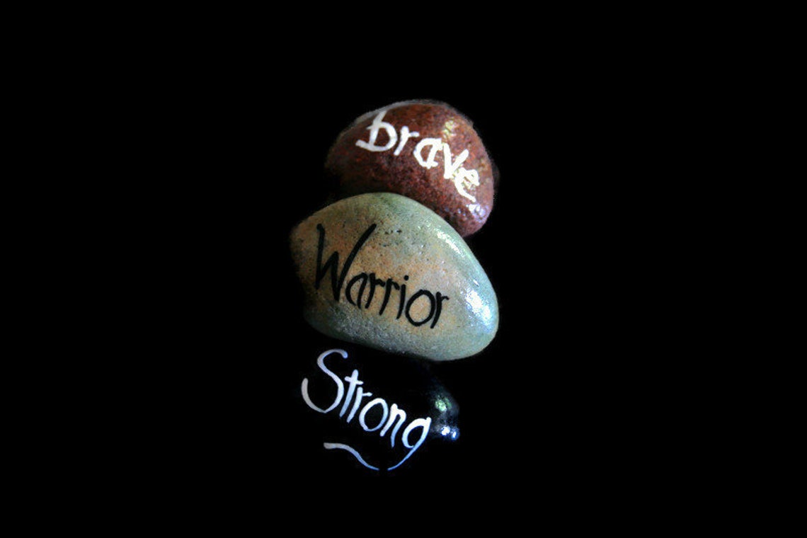 Healing Stones Cancer Survivor Gift Small Painted Rocks - Etsy