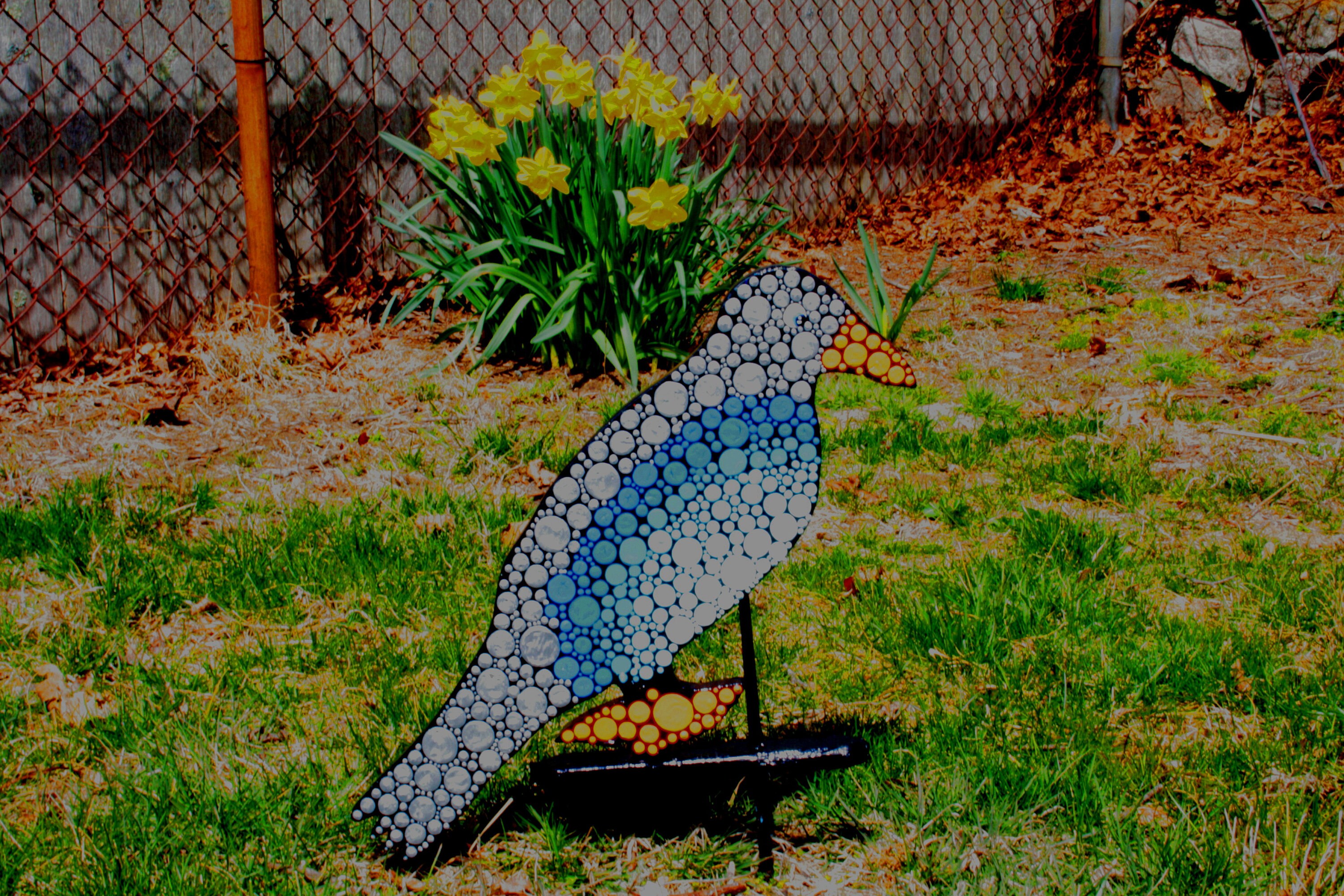 Wooden Bird Yard Art Seasonal Garden Accessory Winter and | Etsy