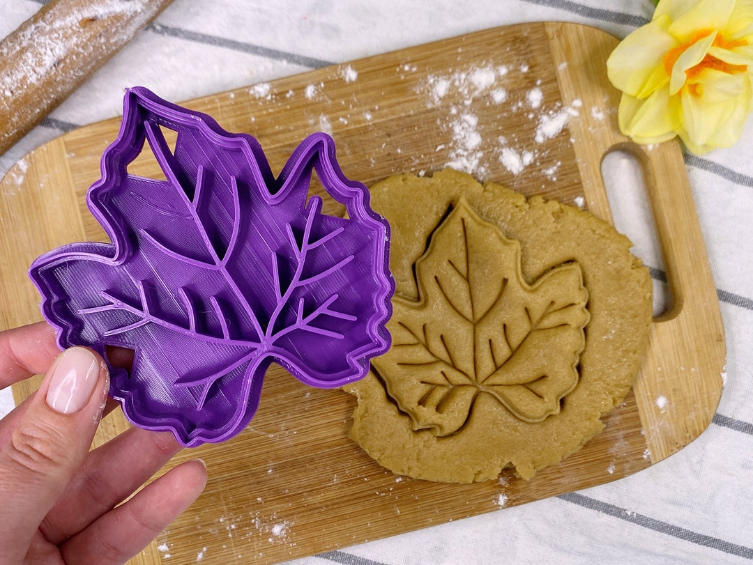 Maple Leaf Cookie Cutter Maple Cookie Stamp Autumn Summer - Etsy