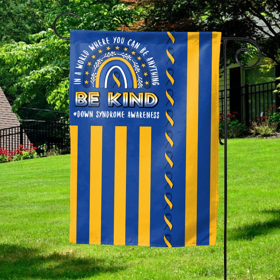 Down Syndrome Awareness, Down Syndrome Support Ribbon Sign, Blue and ...