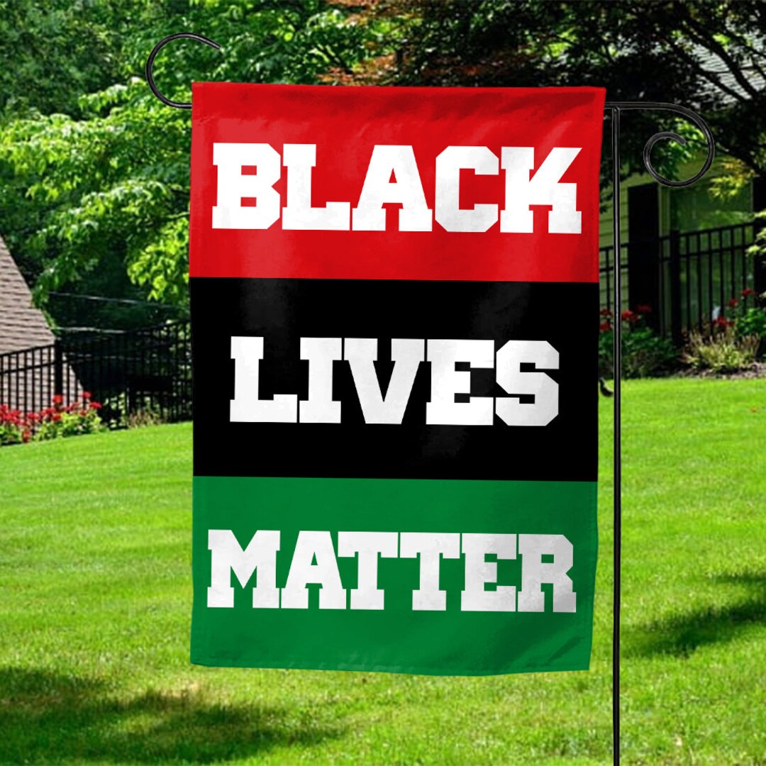 Black Lives Matter Awareness Garden Flag, Support Cause BLM Anti Racism ...