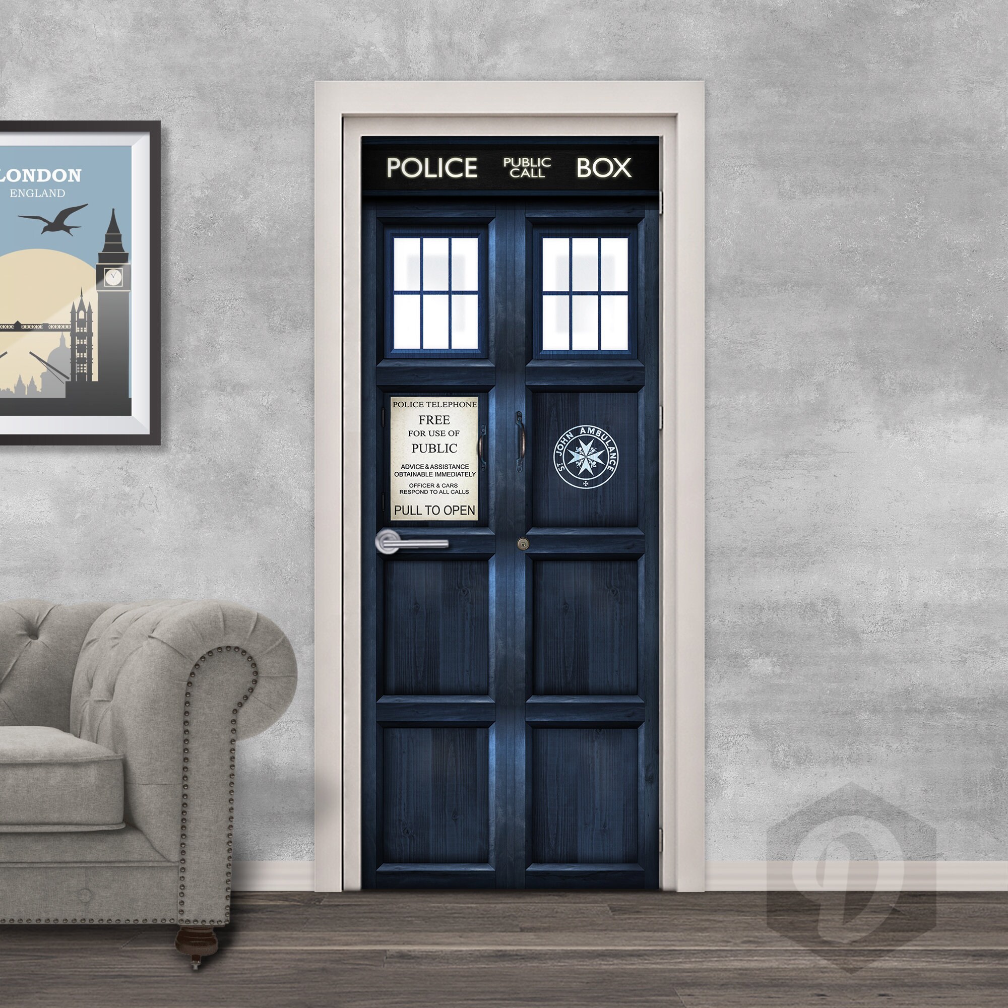 Tardis Door Decal