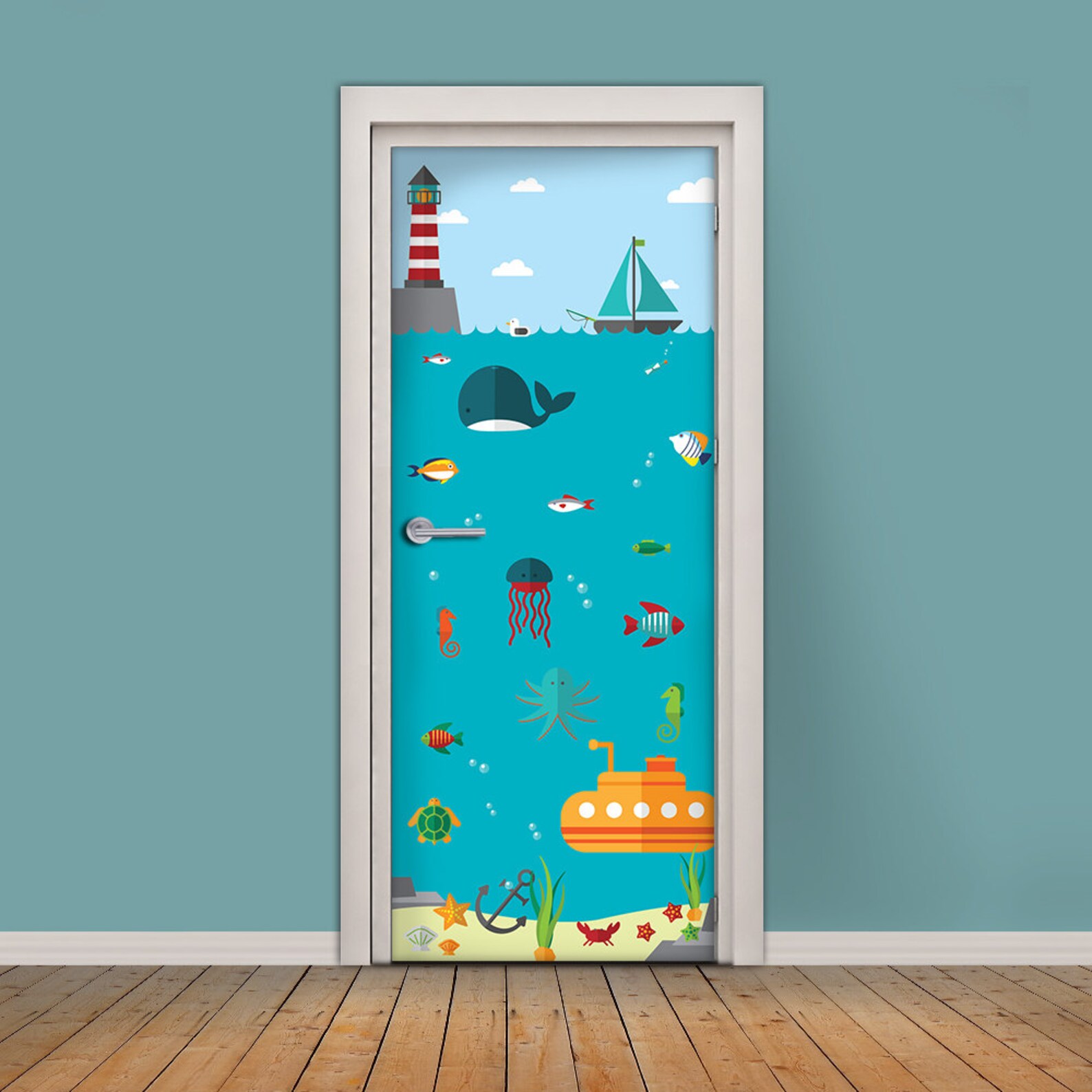 Kids Door Sticker Vinyl Wallpaper Adhesive Decal Wrap - Etsy