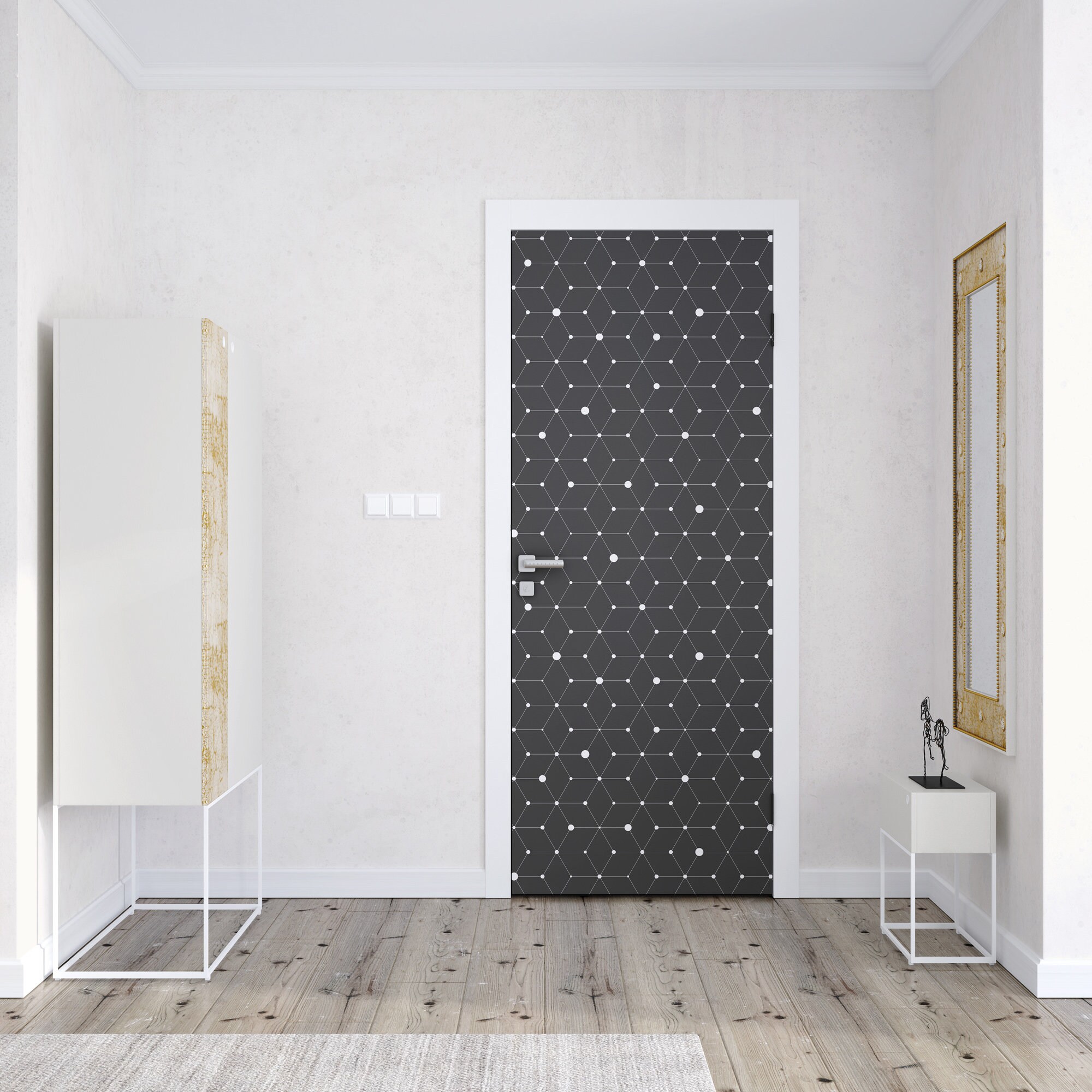 Peel And Stick Door Mural Wallpaper Geometric Universe Door | Etsy