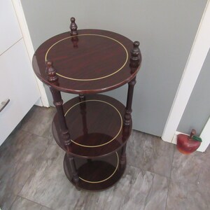 3 Tier Plant Stand, Wood Three Tier Shelf, Round Etagere Shelf - Etsy