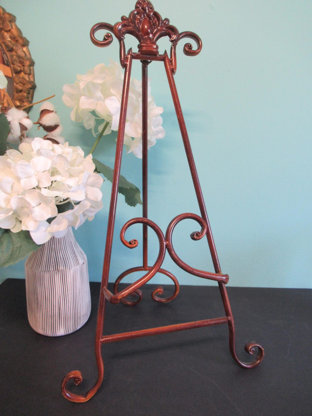 Metal Easel, Large Easel, Tabletop Easel, Brown Metal Tall Easel - Etsy