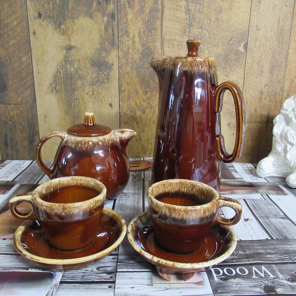 Brown Drip Pottery - Etsy