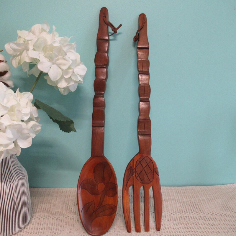 Large Fork and Spoon - Etsy