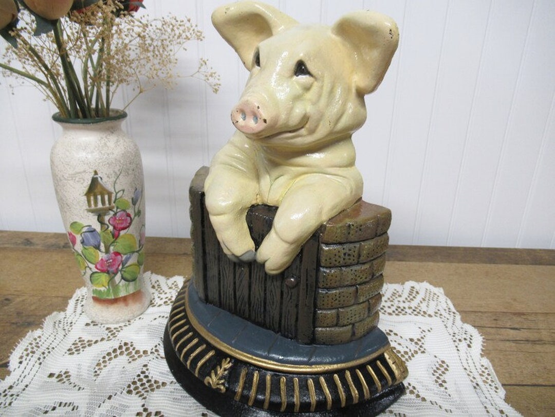 Cast Iron Pig, Large Doorstop, Pig Doorstopper, Vintage Iron Pig - Etsy