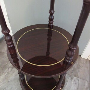 3 Tier Plant Stand, Wood Three Tier Shelf, Round Etagere Shelf - Etsy