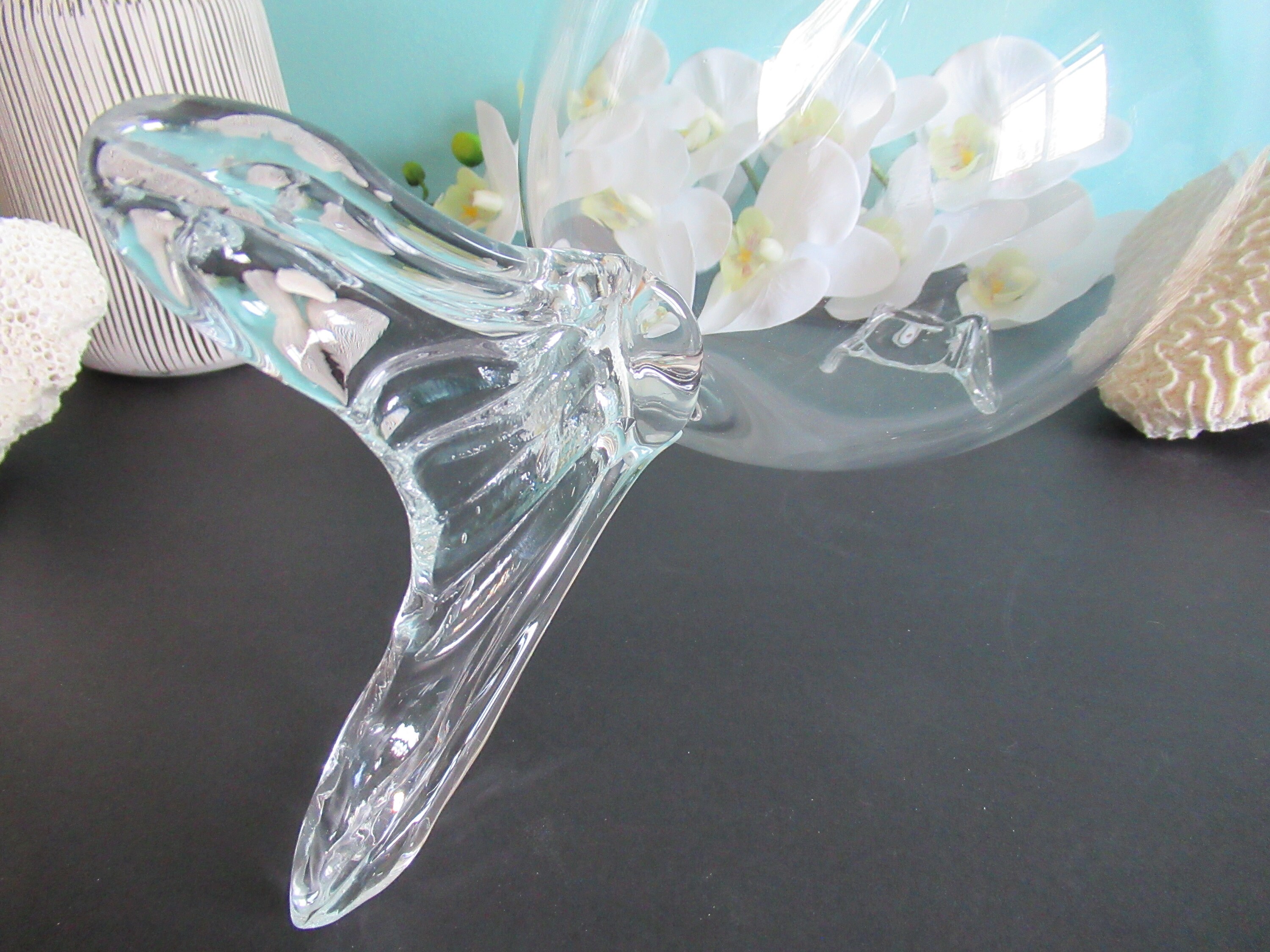 Large Glass Fish Vase Blown Glass Shape Fish BETA Fish - Etsy