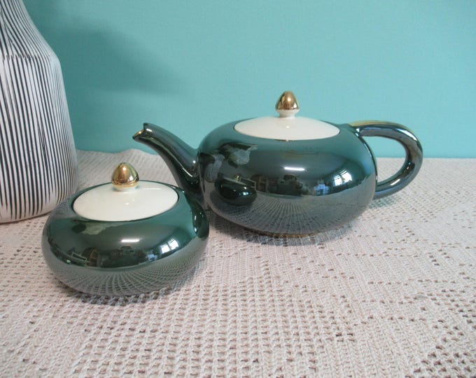 Vintage Aluminum Italian Teapot, Sugar Shaker and Creamer, Multi Parts ...