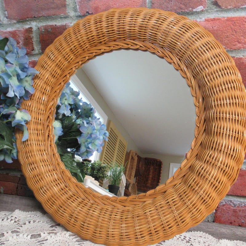 Wicker Mirror - Etsy