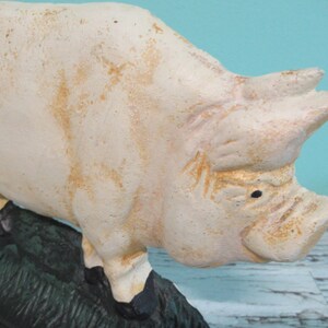 Cast Iron Pig Doorstop Iron Large Pig Farmhouse Doorstop - Etsy