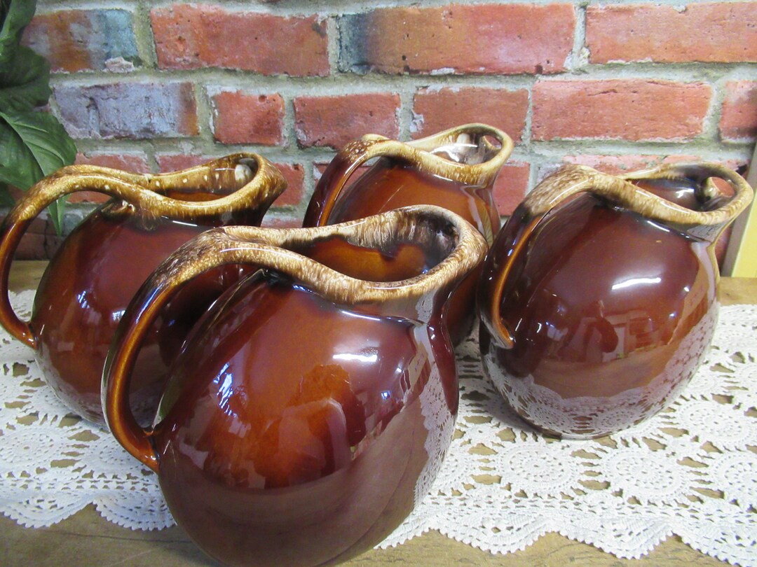 Pitcher Oven Proof Pottery USA Ceramic Drinking Pot 1970 Vintage Hull ...