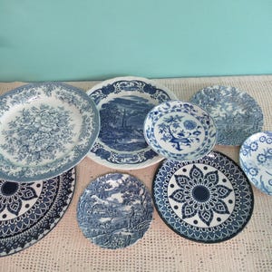 Mix and Match Blue Plate Kitchen Decor,cobalt Blue MIX & MATCH Plate ...