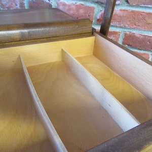 Large Wooden Sewing Box on Legs VINTAGE Art Deco Sewing - Etsy