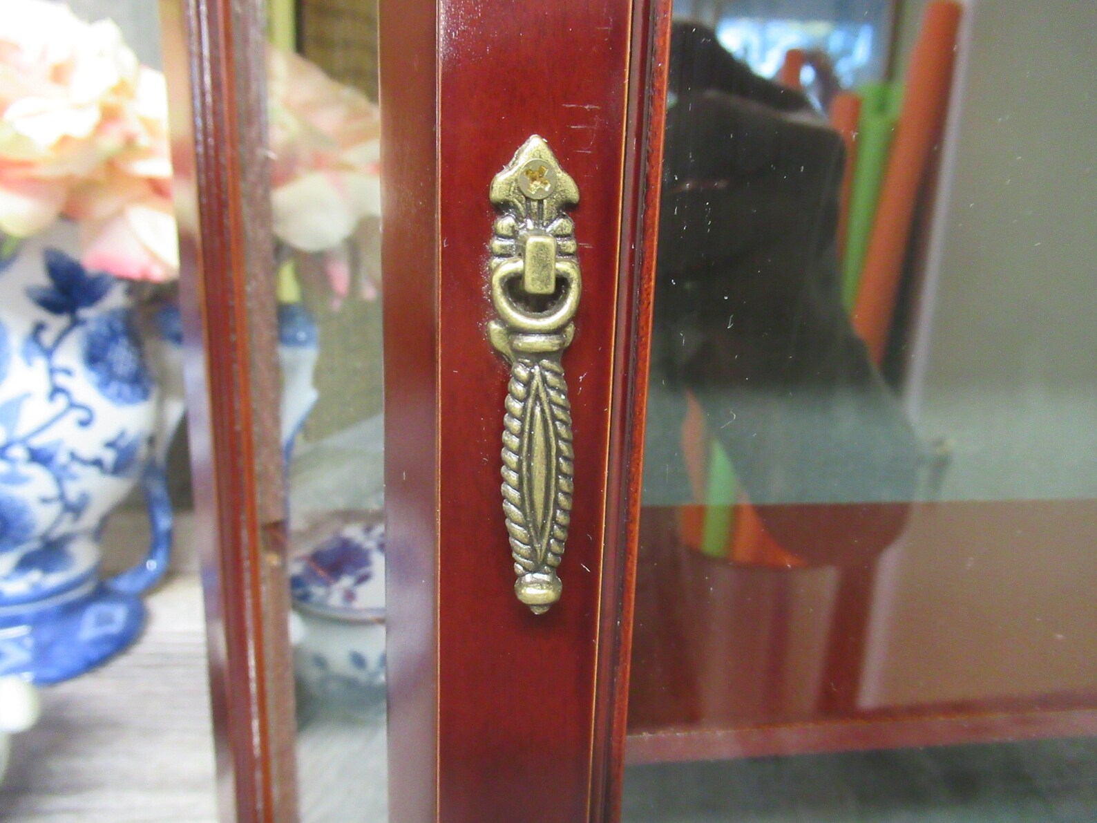 Wooden Curio With Glass Door Cabinet Curio Trinket Display - Etsy